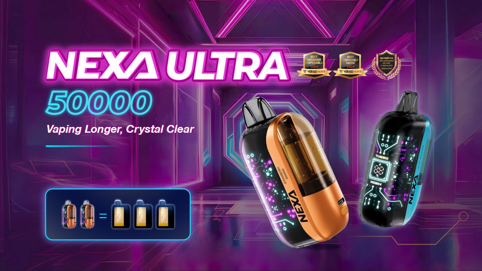 Nexabar NEXA Ultra VS BERI CRUSH 50K Disposable Comparison